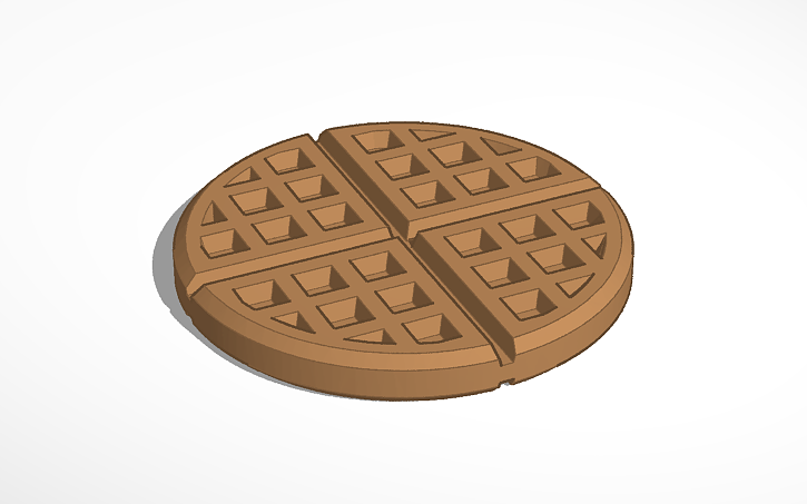 3D design Waffle - Tinkercad