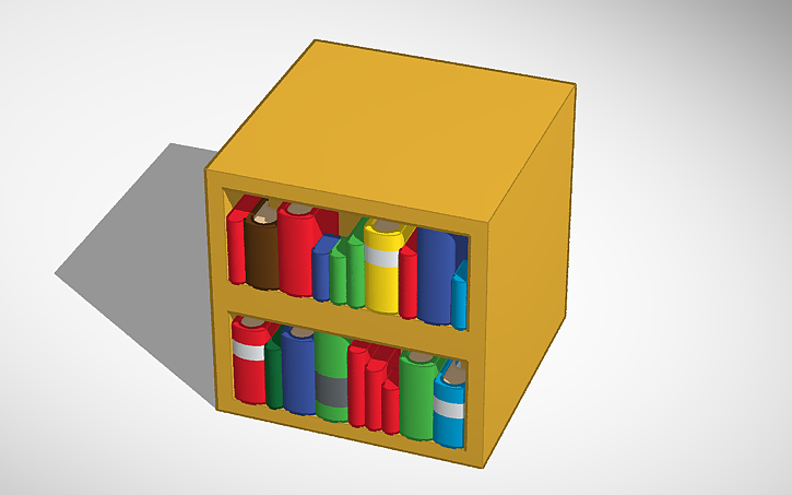 3D design Bookshelf - Tinkercad