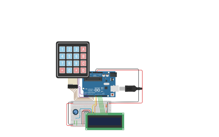 Circuit design Calculadora em (Arduino) - Tinkercad