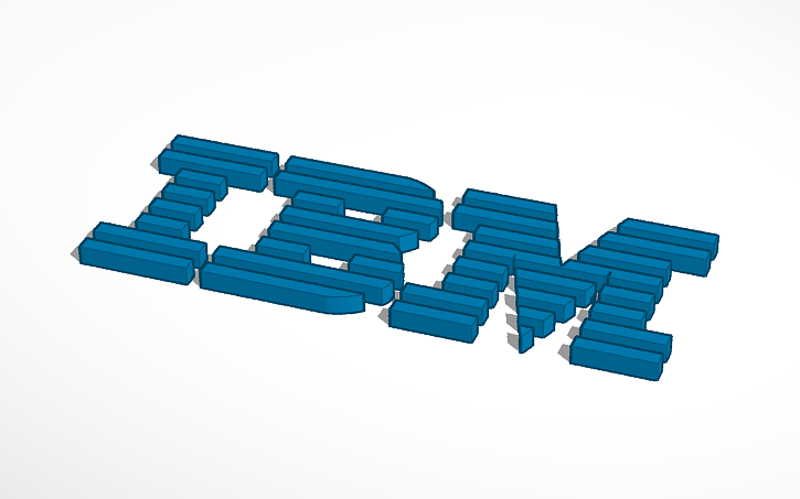 3D design IBM Logo (1972-) - Tinkercad