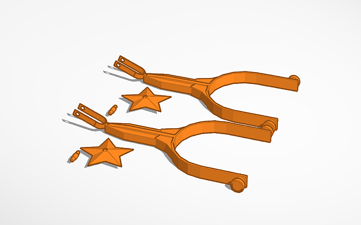 3D design (Boot Spur)that chiba chiba kinda space cowboy vibe - Tinkercad