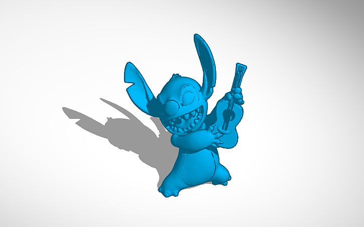 3D design stitch pencil topper - Tinkercad