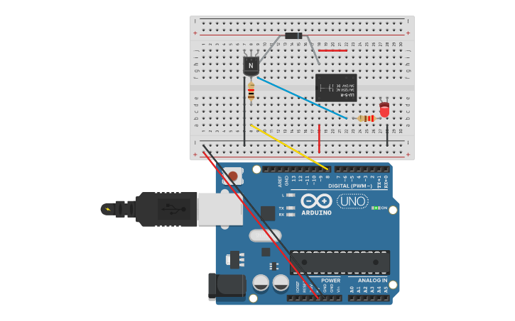 Circuit design Lesson 4 - Controlling a Relay - Tinkercad