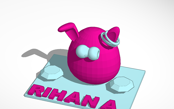 3D design ring bunny - Tinkercad