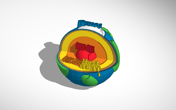 3D design The Layers Of Earth - Tinkercad