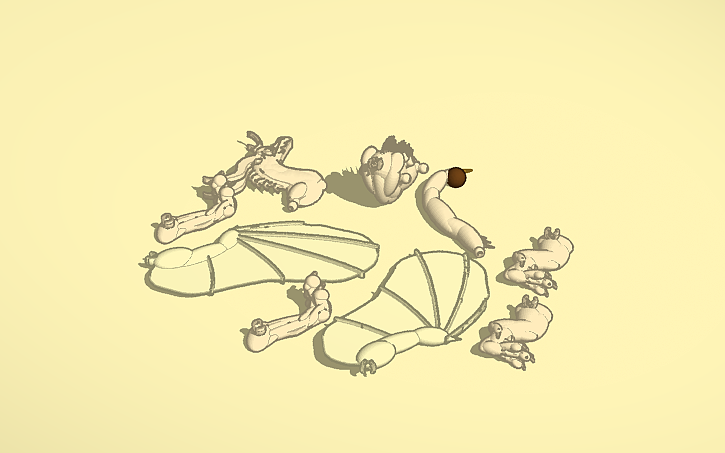 3D design Articulated SandWing for 3D printing - Tinkercad