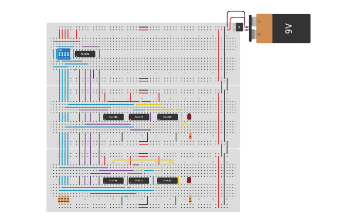 Circuit Design 2 Bit Comparator Tinkercad