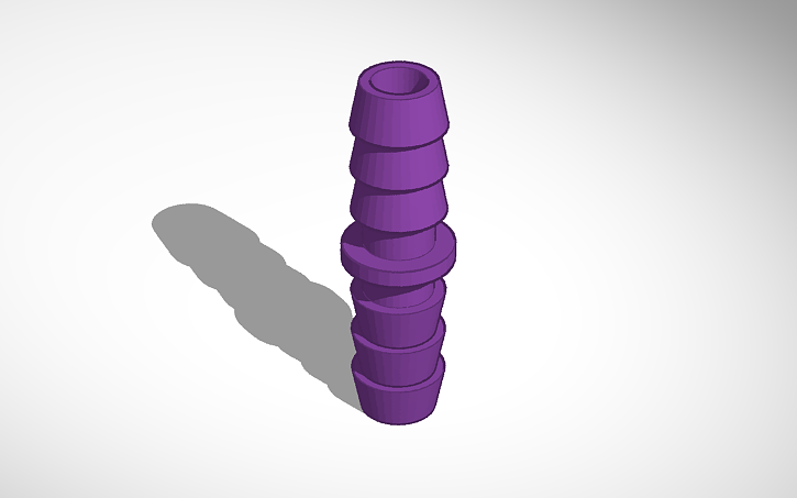 3D design Tubing Connector, 1/2" - Tinkercad