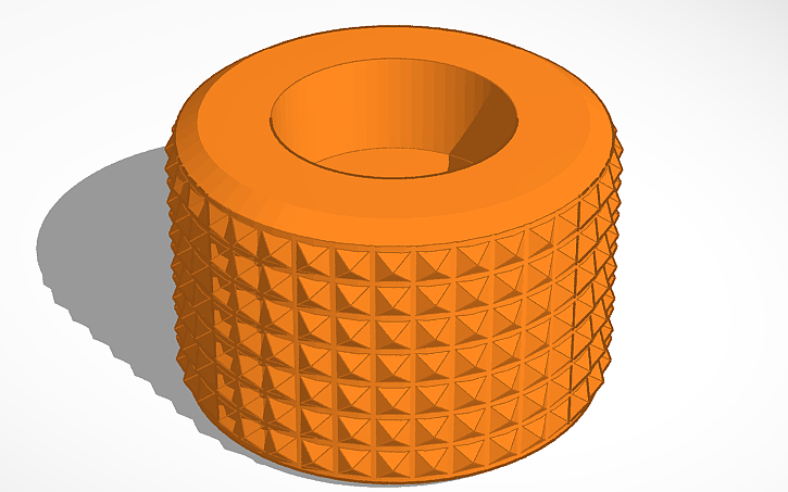 3D design M6 Diamond Grid Knurled Knob - Tinkercad