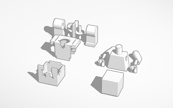 3D design full set of minecraft armor - Tinkercad