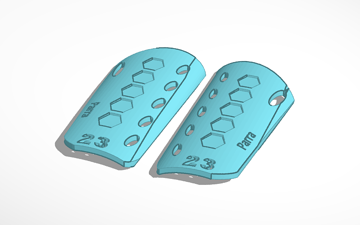 3D design Shin Pad Junior - Tinkercad