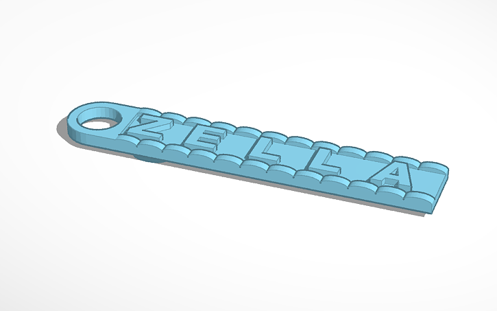 3D design Name Tag - Tinkercad