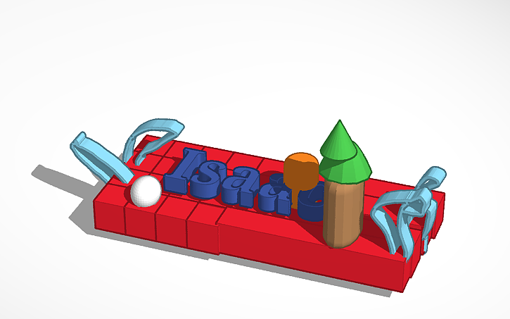 3D design Name tag badge - Tinkercad