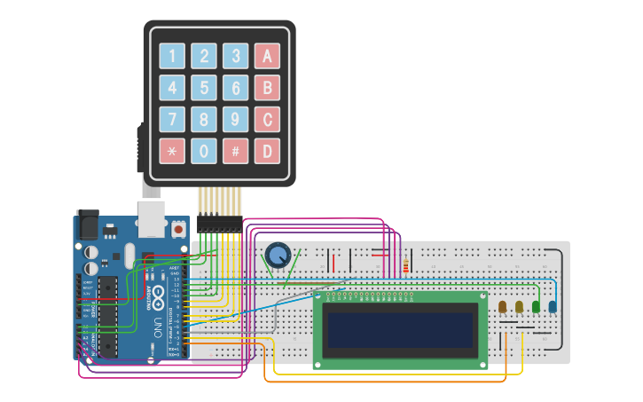 Circuit design Interfaz de Usuario A - Tinkercad