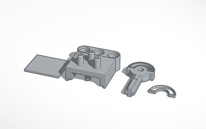 3D design Lego pneumatic valve - Tinkercad