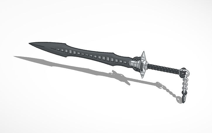 3D design Fantasy Sword - Obsidian Venom - Tinkercad