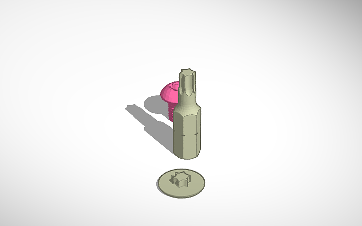 3D design Schraubenabdeckung Torx 25 - Tinkercad