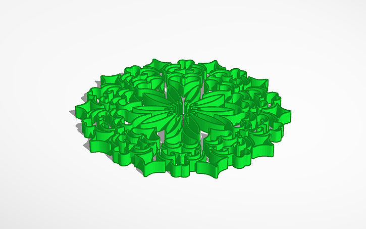 3D design rangoli test 1 - Tinkercad