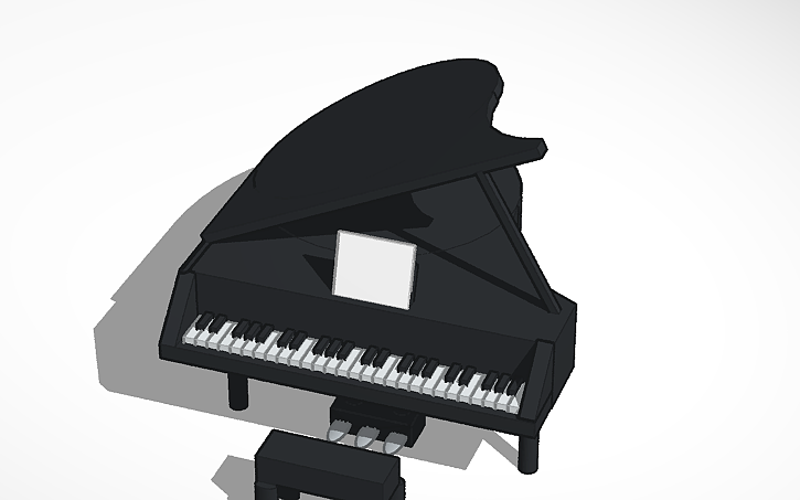 3D design Piyano - Tinkercad