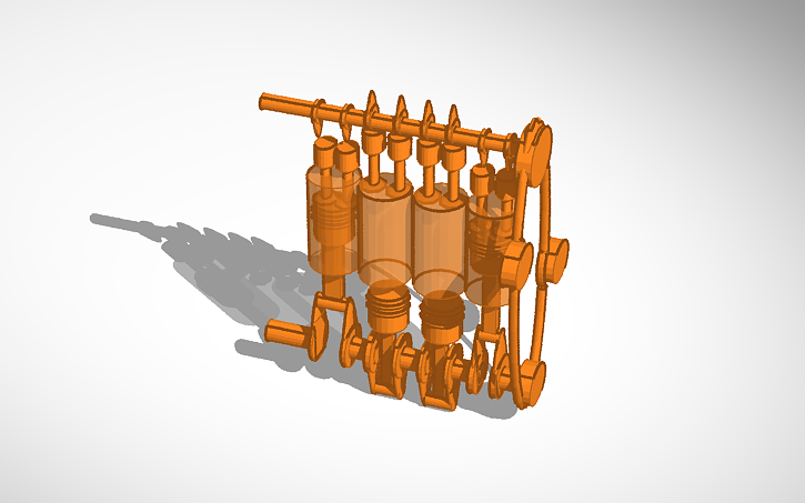 3D design Diesel Piston Engine - Tinkercad