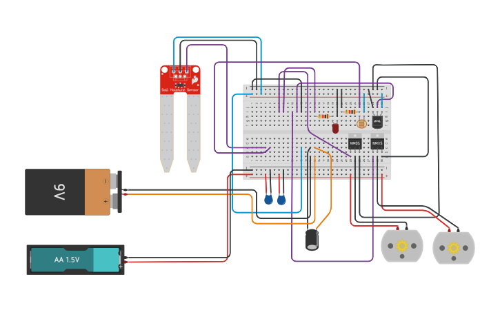 Circuit design All components - Tinkercad