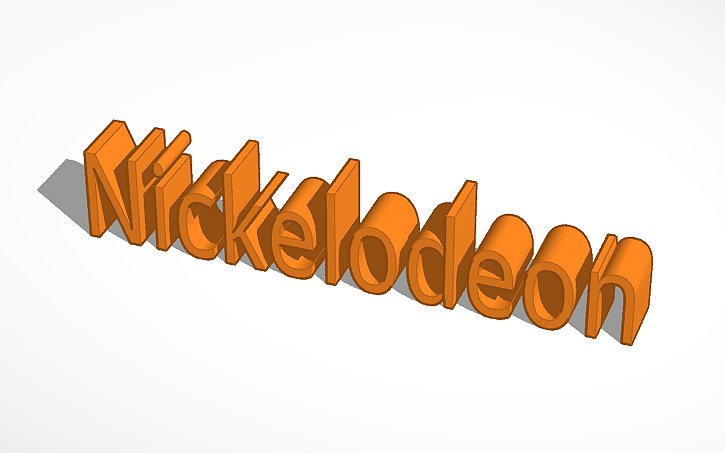 3D design Nickelodeon logo - Tinkercad