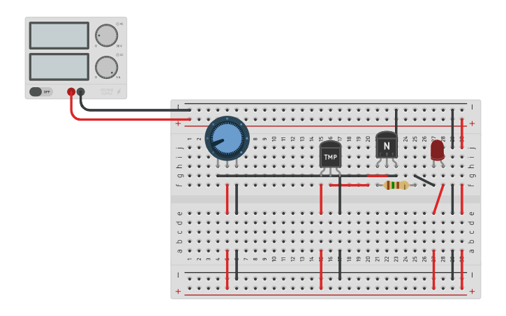 Circuit design Resistència NTC - Tinkercad