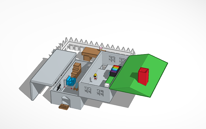 3D design house qwertyuiop poiuytrewq - Tinkercad