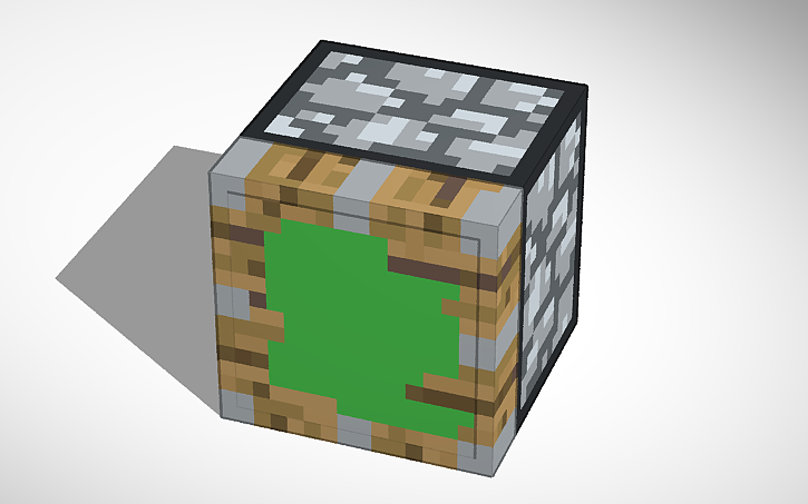 3D design Sticky Minecraft piston - made by me - Tinkercad