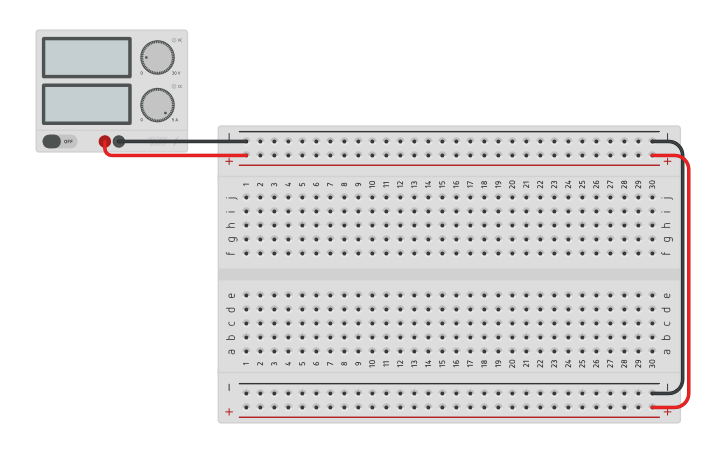 Circuit design 1/2 Breadboard - Tinkercad