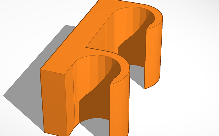 3D design Fishing Rod Holder Garage Door Double - Tinkercad