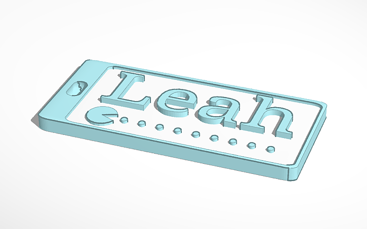 3D design Name tag - Tinkercad