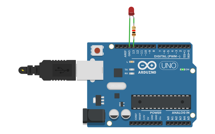 Circuit design Arduino LED - Tinkercad