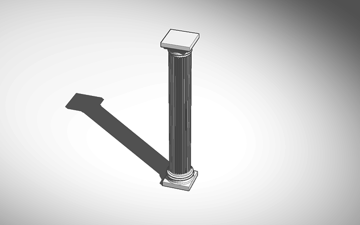 3D design Doric Column - Tinkercad