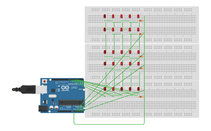 Circuit design 5x5 - Tinkercad