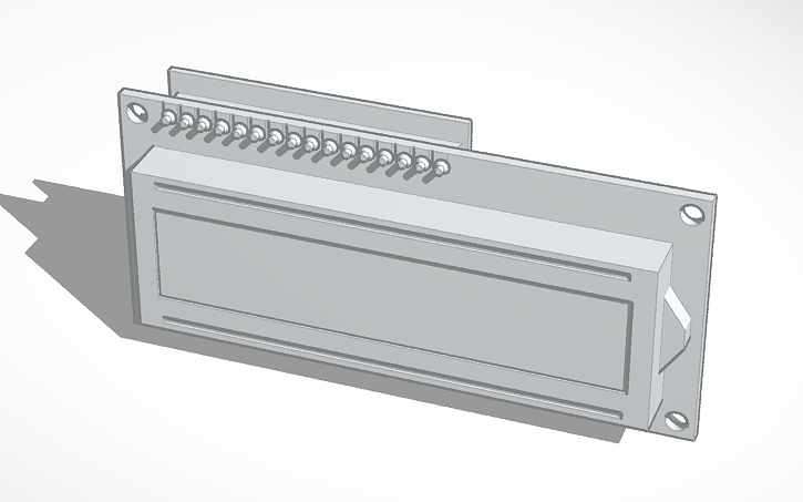3D design Copy of LCD 1602 with I2C board - Tinkercad