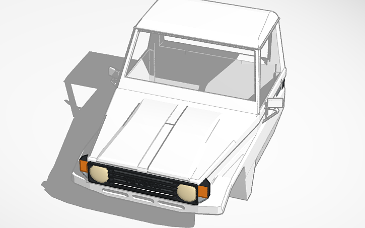 3D design 75 series landcruiser cab - Tinkercad