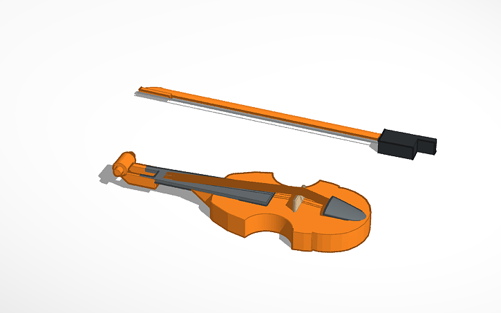 3D design violin - Tinkercad