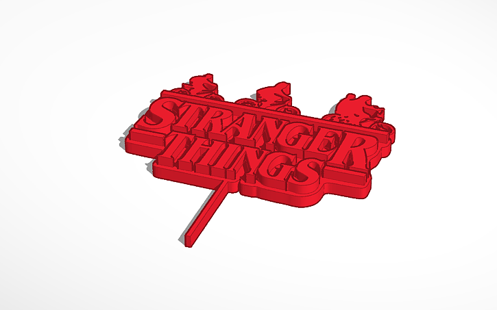 3D design stranger things topper - Tinkercad