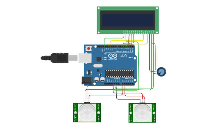 Circuit design Sensor-Based People Counter using PIR Sensors and LCD ...