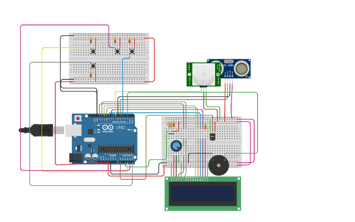Circuit design SMART HEALTH MONITORING SYSTEM - Tinkercad