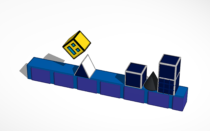 3D design geometry dash - Tinkercad