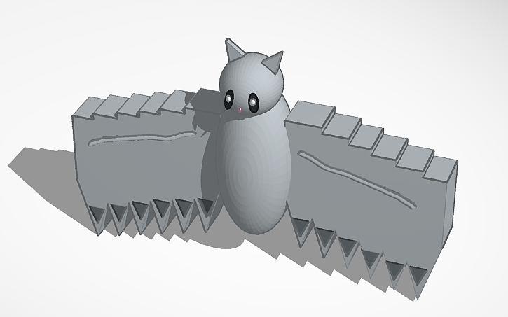 3D design I made a cute bat - Tinkercad