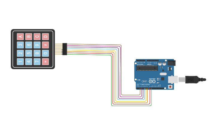 Circuit design Keypad - Tinkercad