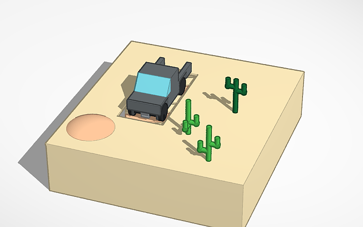 3D design Truck in the Desert (Sim Lab Suspension) - Tinkercad