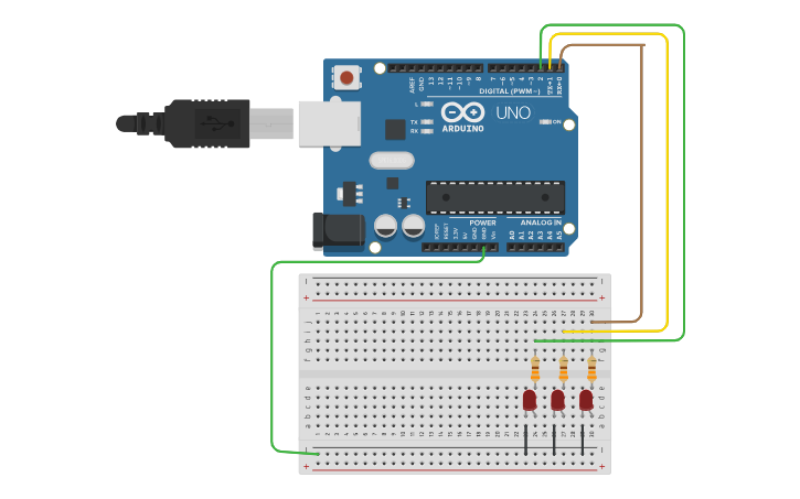 Circuit Design Circuito 3 Leds Tinkercad