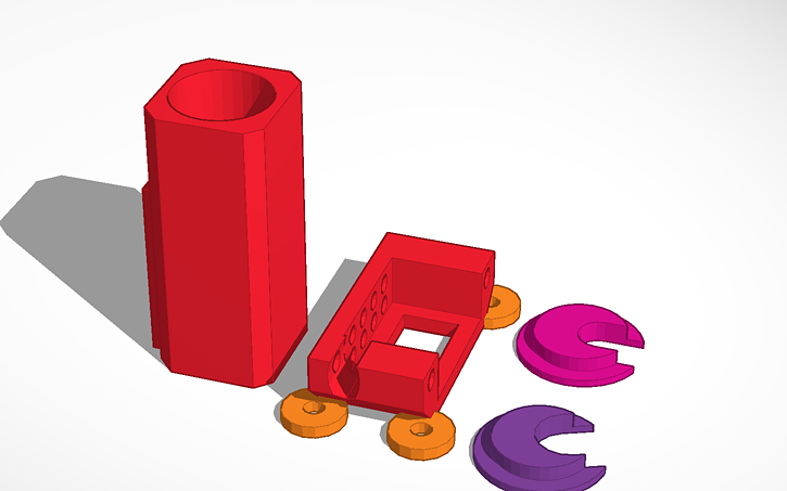 3D design Automated Fish Feeder v2 - Tinkercad