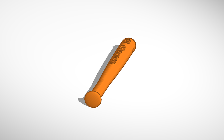 3D design 10 baseball bat keychain - Tinkercad