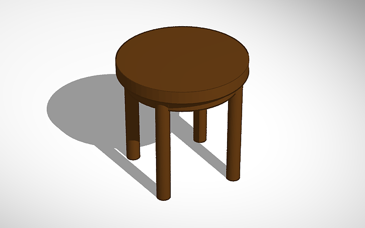 3D design Round Table - Tinkercad