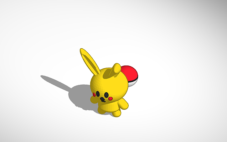 3D design Pikachu - Tinkercad